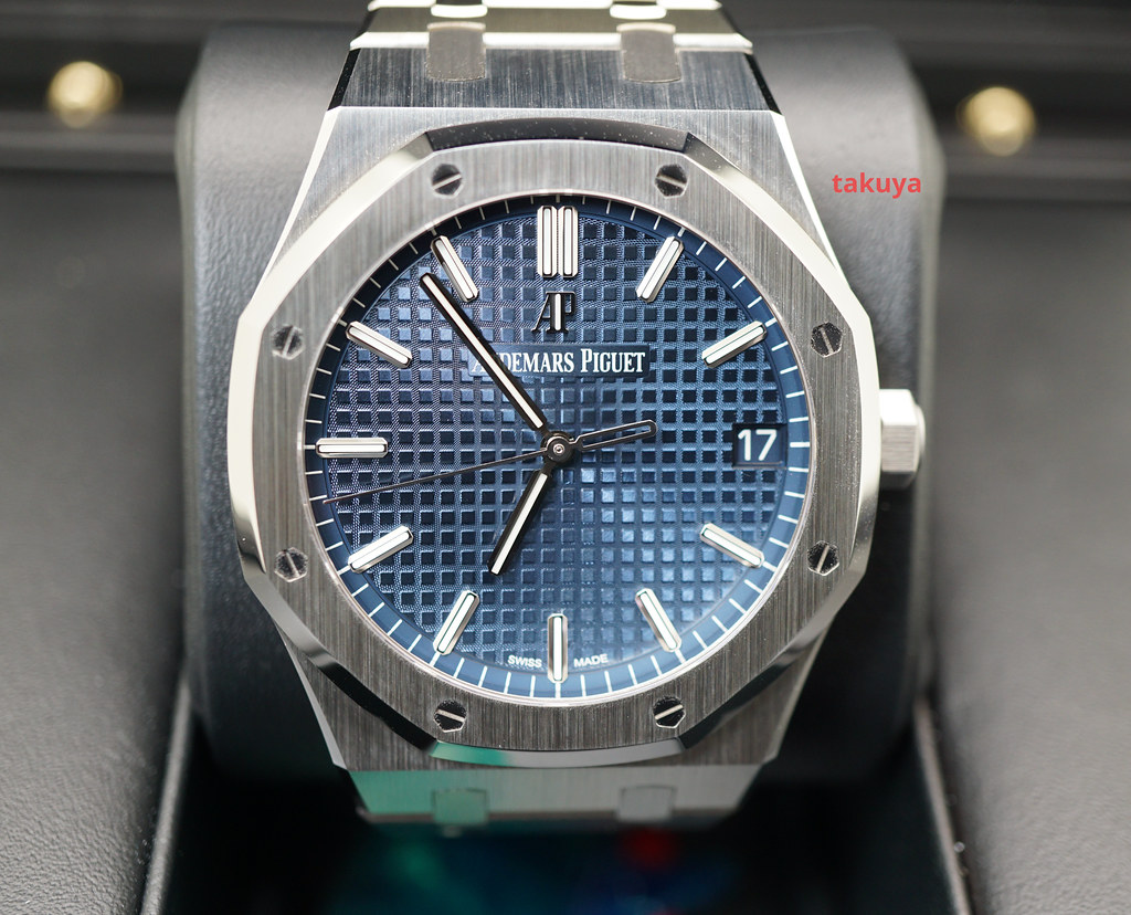 MINT Audemars PIGUET ROYAL OAK 15500ST BLUE DIAL 41MM 2020 WARRANTY ...