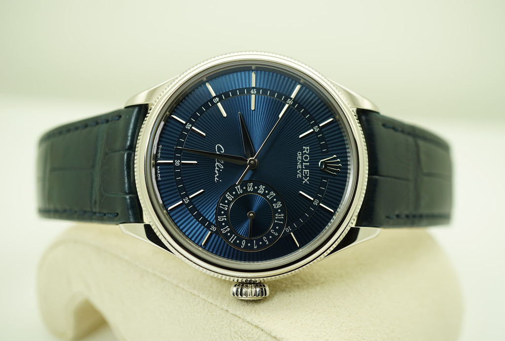 MINT Rolex 50519 CELLINI DATE WHITE GOLD BLUE DIAL 2021 WARRANTY ...