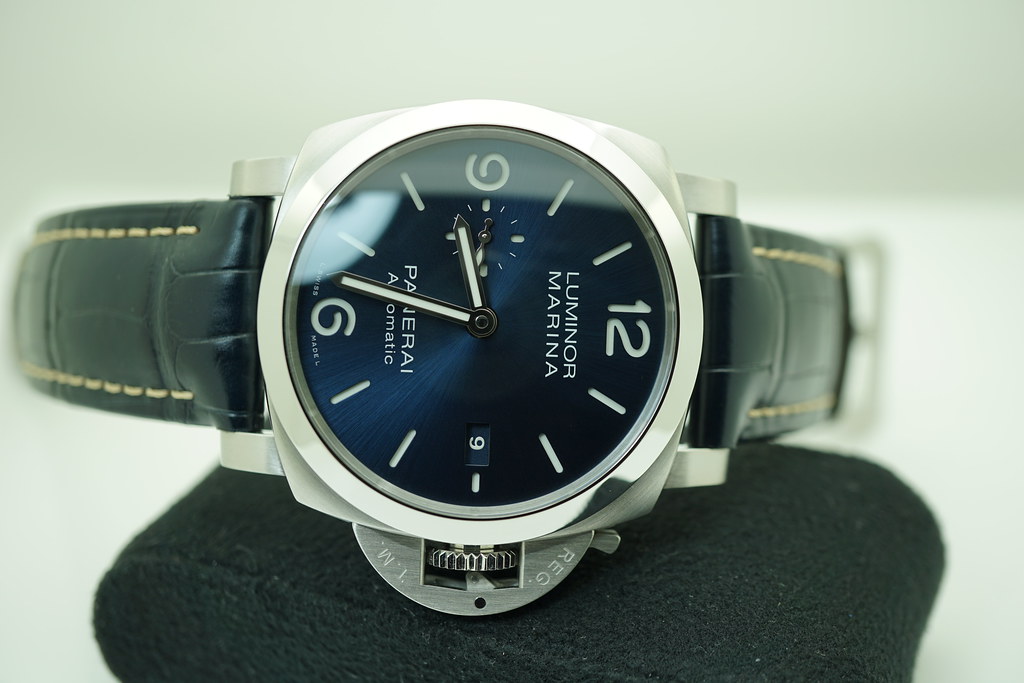 MINT Panerai PAM 1313 LUMINOR MARINA BLUE DIAL 44MM 2021 COMPLETE SET ...