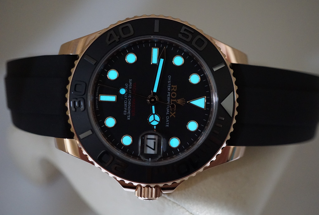Rolex 268655 YACHTMASTER 18K EVEROSE GOLD OYSTERFLEX 37MM 2021 FULL SET ...