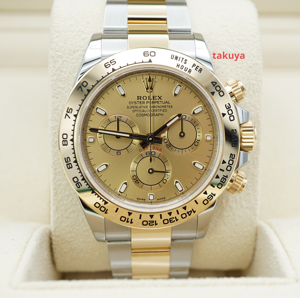 Rolex 116503 DAYTONA TWO TONE 18K YELLOW GOLD STEEL CHAMPAGNE DIAL 2022 ...