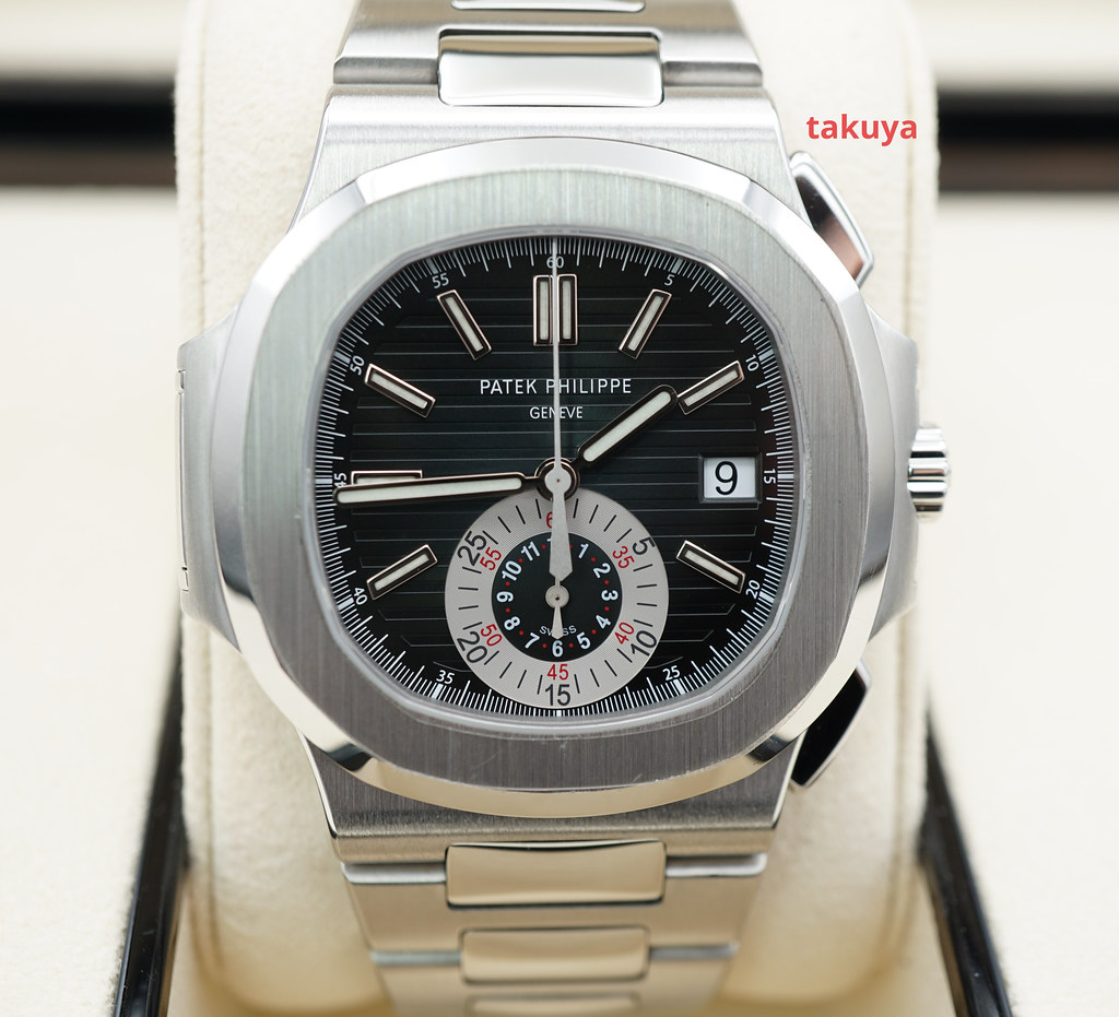 Patek PHILIPPE NAUTILUS 5980 CHRONOGRAPH STAINLESS STEEL BLUE DIAL ...