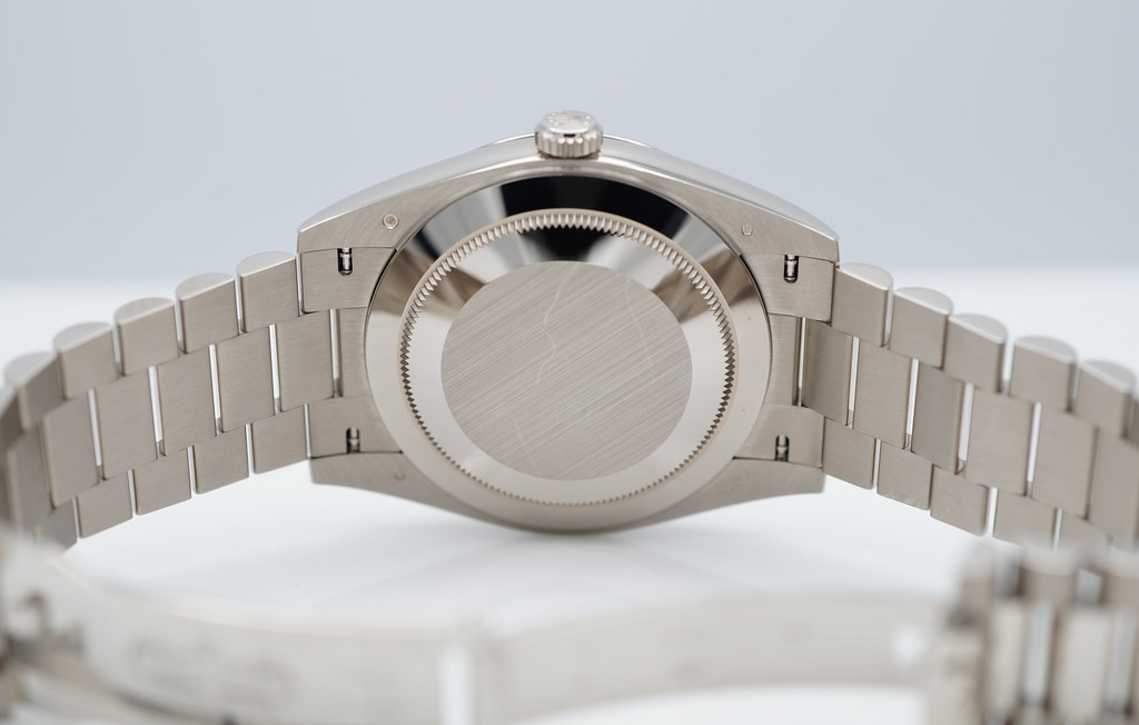 Rolex 228239 DAY DATE 40 18K WHITE GOLD METEORITE BAGUETTE DIAMOND DIAL ...