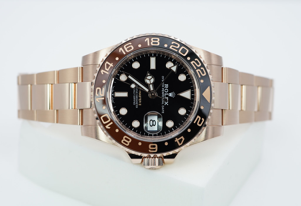 Rolex 126715CHNR GMT MASTER II 18K ROSE GOLD ROOTBEER CERAMIC 2023 FULL ...