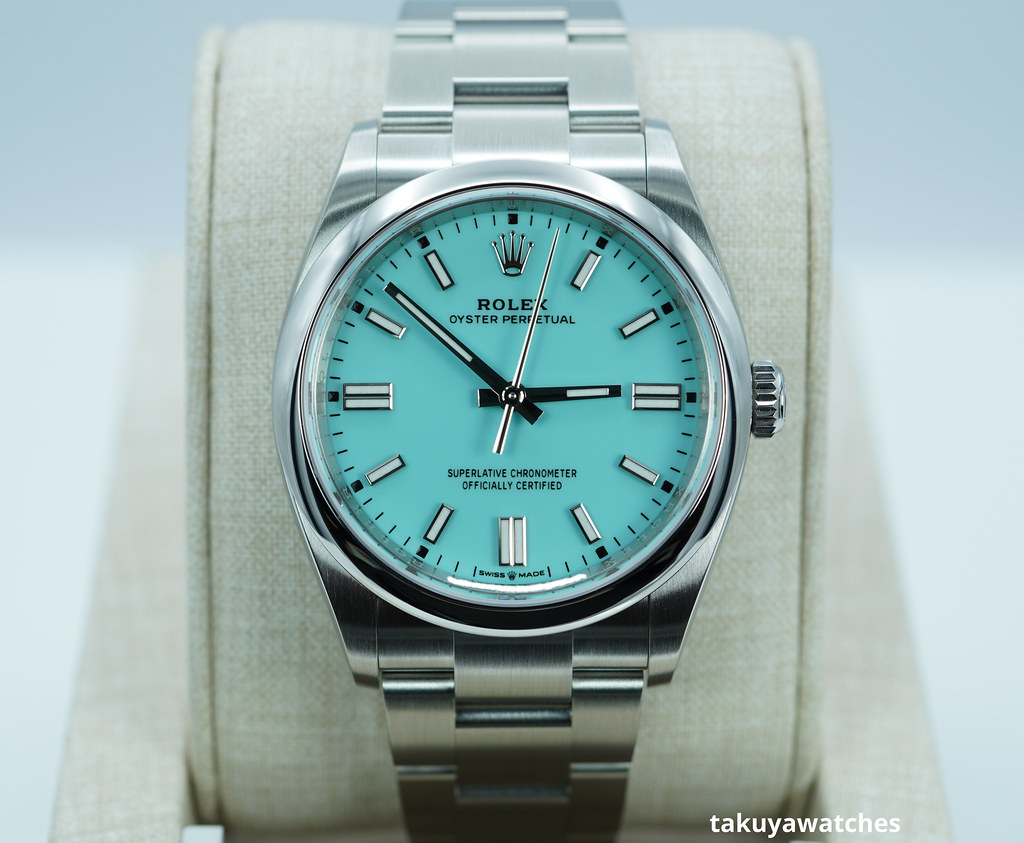 Rolex 126000 OYSTER PERPETUAL 36 TURQUOISE TIFFANY DIAL 2024 COMPLETE ...