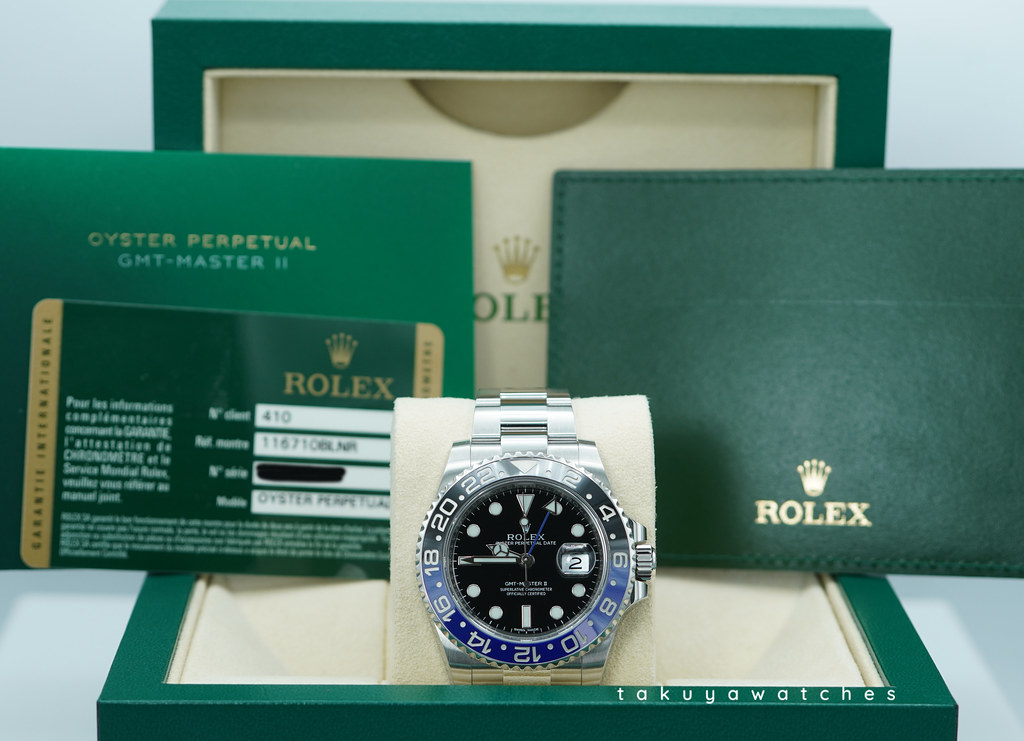 Rolex 116710BLNR GMT MASTER 2 BLACK BLUE CERAMIC BEZEL BATMAN 2013 ...