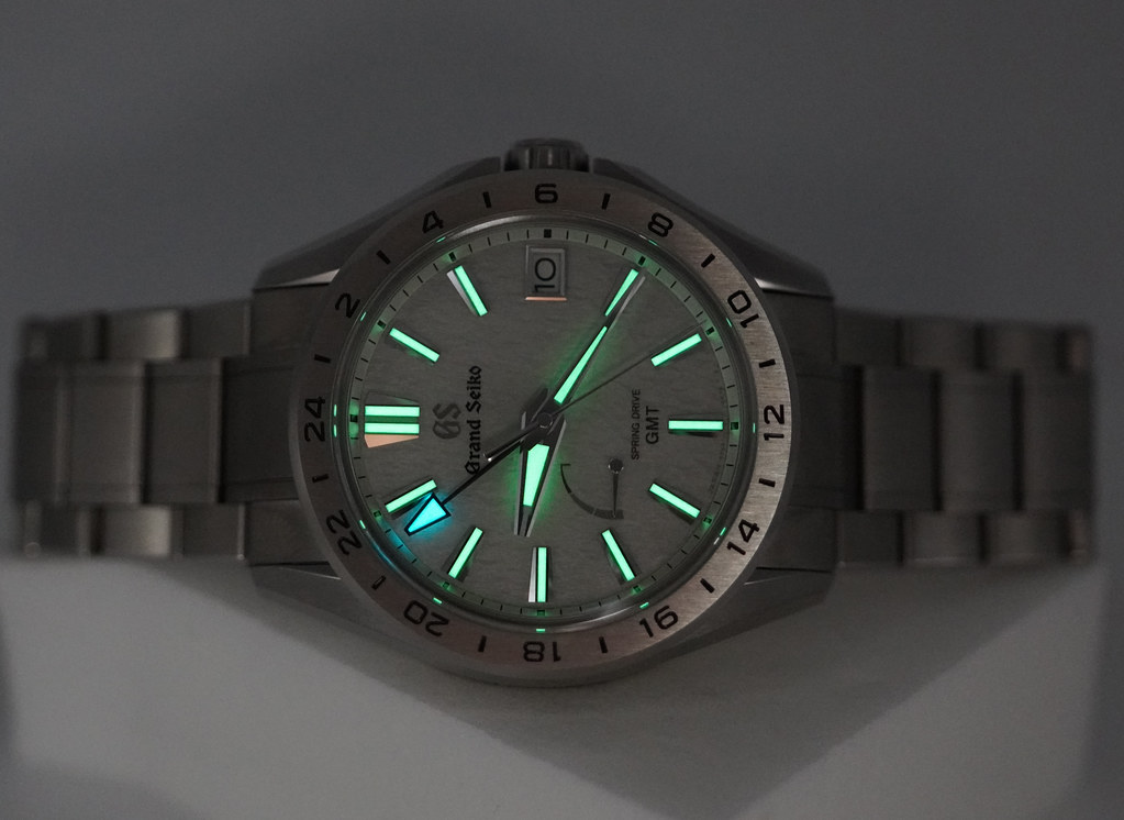 Grand Seiko SBGE285 SPRING DRIVE GMT TITANIUM MIST FLAKE 2024 WARRANTY FULL SET - Takuya Watches