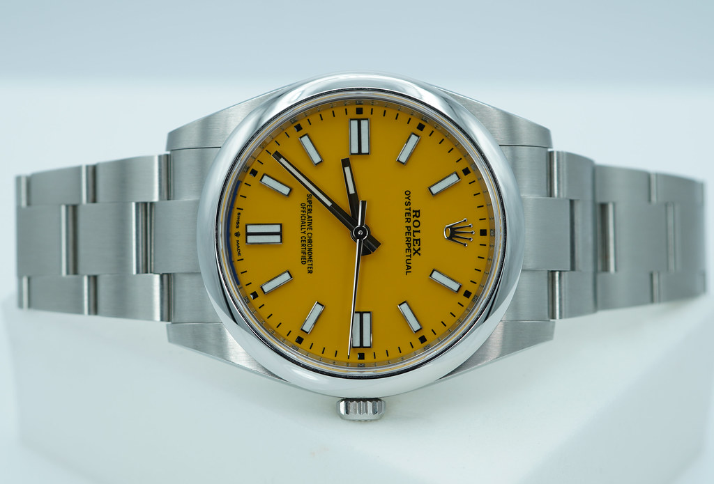 NEW Rolex 124300 OYSTER PERPETUAL 41 YELLOW DIAL 2021 FULL SET - Takuya ...