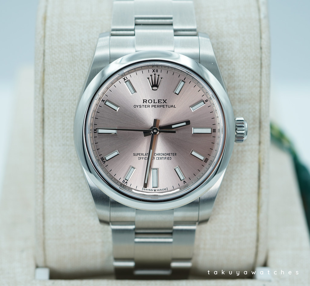BRAND NEW Rolex 124200 OYSTER PERPETUAL 34MM PINK DIAL 2025 FULL SET ...