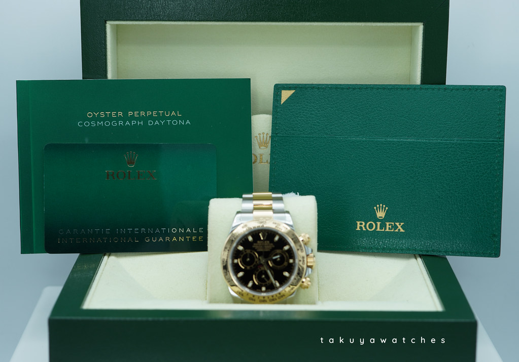 Rolex 116503 DAYTONA TWO TONE 18K YELLOW GOLD BLACK DIAL 2022 WARRANTY ...