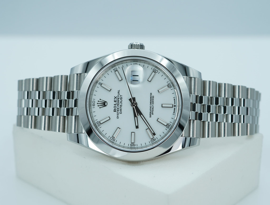 Rolex 126300 DATEJUST 41 WHITE STICK DIAL JUBILEE BAND 2025 WARRANTY ...