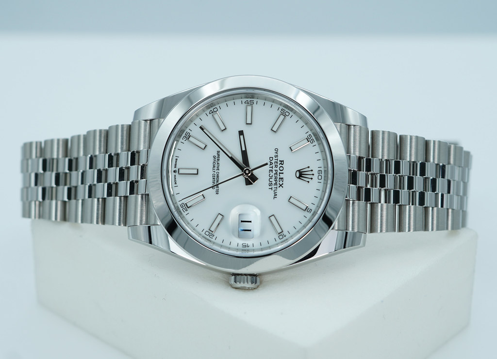 Rolex 126300 DATEJUST 41 WHITE STICK DIAL JUBILEE BAND 2025 WARRANTY ...