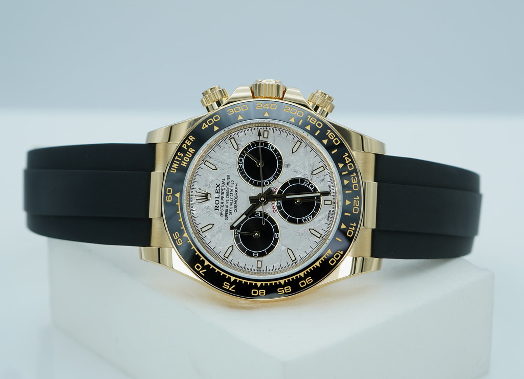 BRAND NEW Rolex 126518LN DAYTONA YELLOW GOLD METEORITE DIAL OYSTERFLEX ...