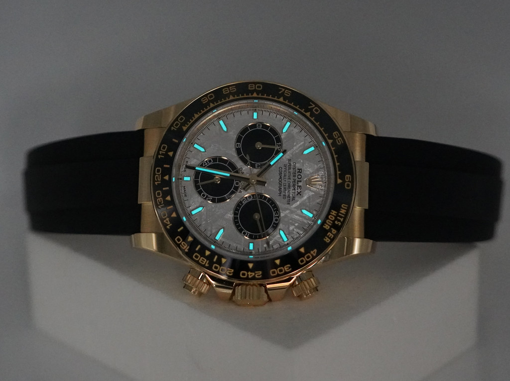 BRAND NEW Rolex 126518LN DAYTONA YELLOW GOLD METEORITE DIAL OYSTERFLEX ...