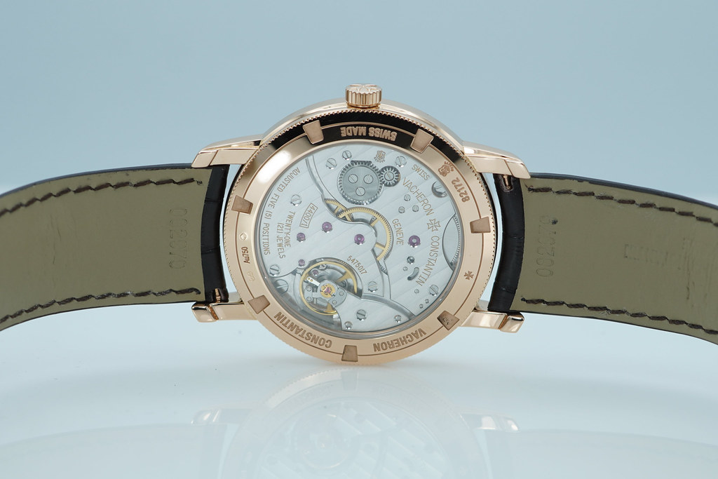 Vacheron CONSTANTIN TRADITIONNELLE 18K ROSE GOLD SILVER DIAL FULL SET ...