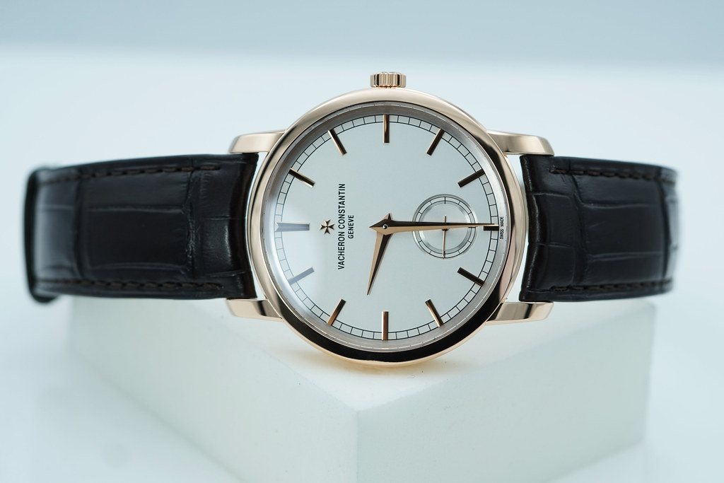 Vacheron CONSTANTIN TRADITIONNELLE 18K ROSE GOLD SILVER DIAL FULL SET ...
