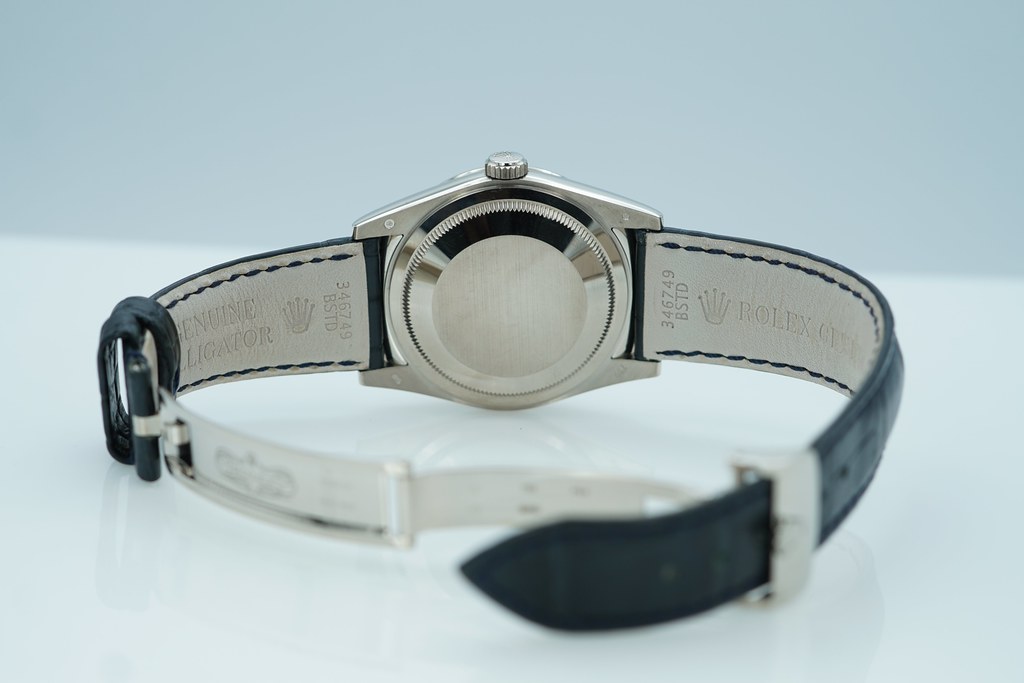 Rolex 118139 DAY DATE 36 18K WHITE GOLD BLUE DIAL RSC SERVICED FULL SET ...