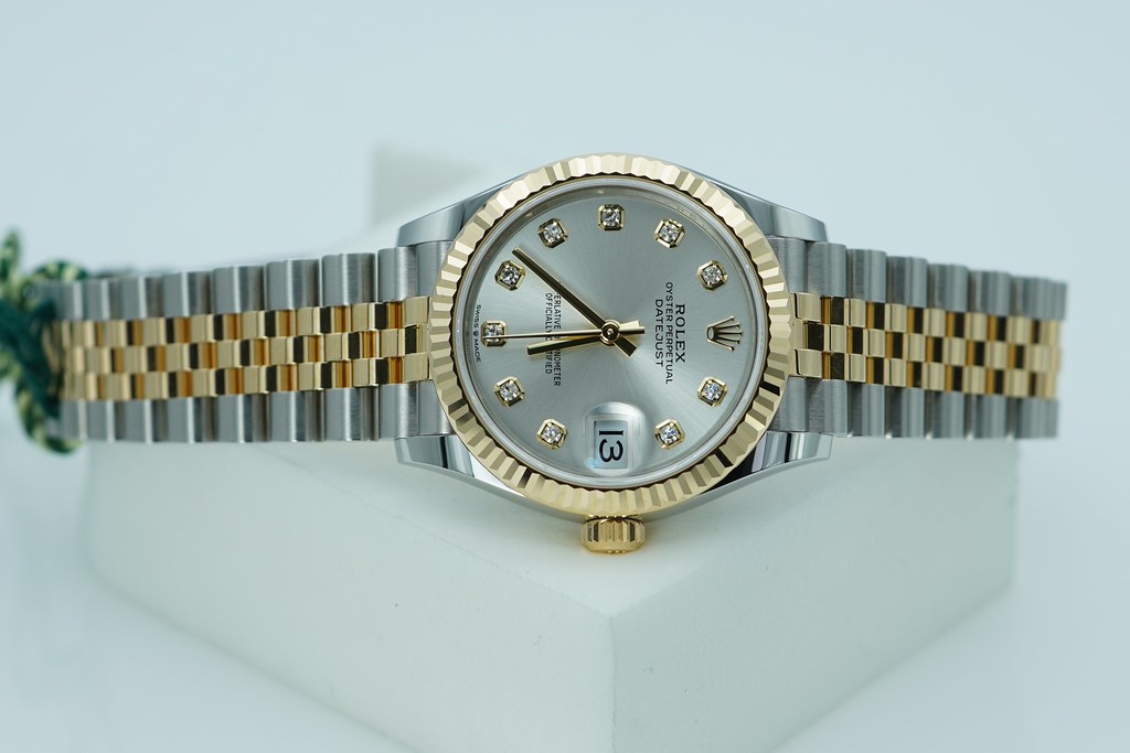 BRAND NEW Rolex 278273 DATEJUST 31 SILVER DIAMOND DIAL JUBILEE BAND ...