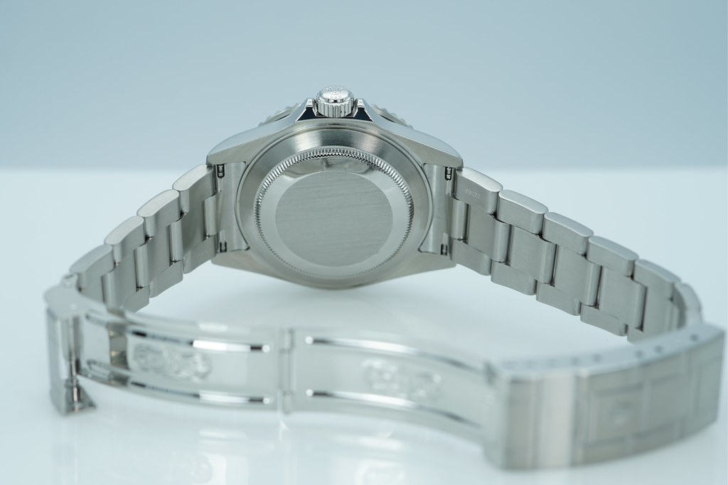 Rolex 16610LV SUBMARINER KERMIT GREEN BEZEL FLAT 4 F SERIAL SERVICED ...